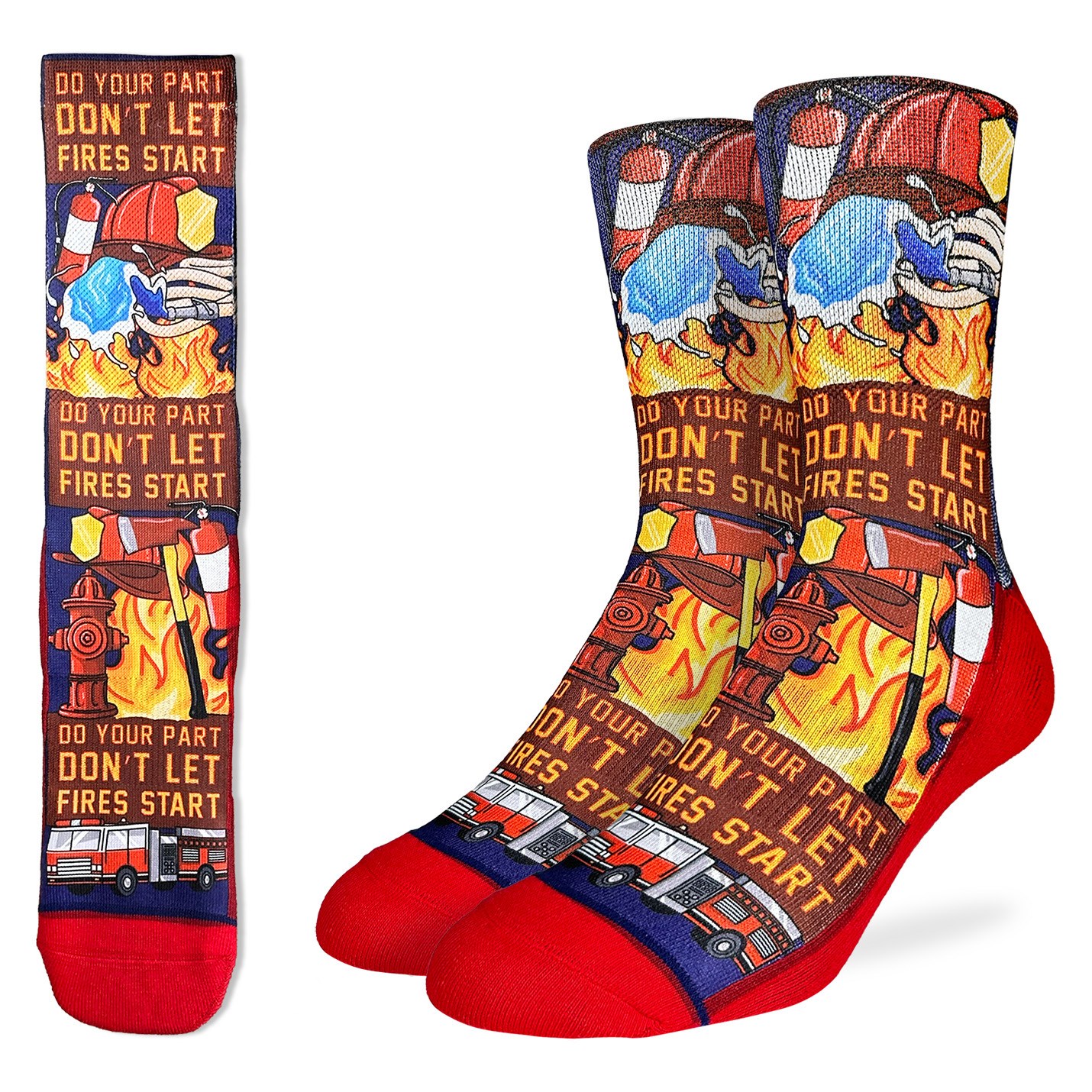 Bas pour homme Firefighter, don’t let fires start – Good Luck Sock – La ...