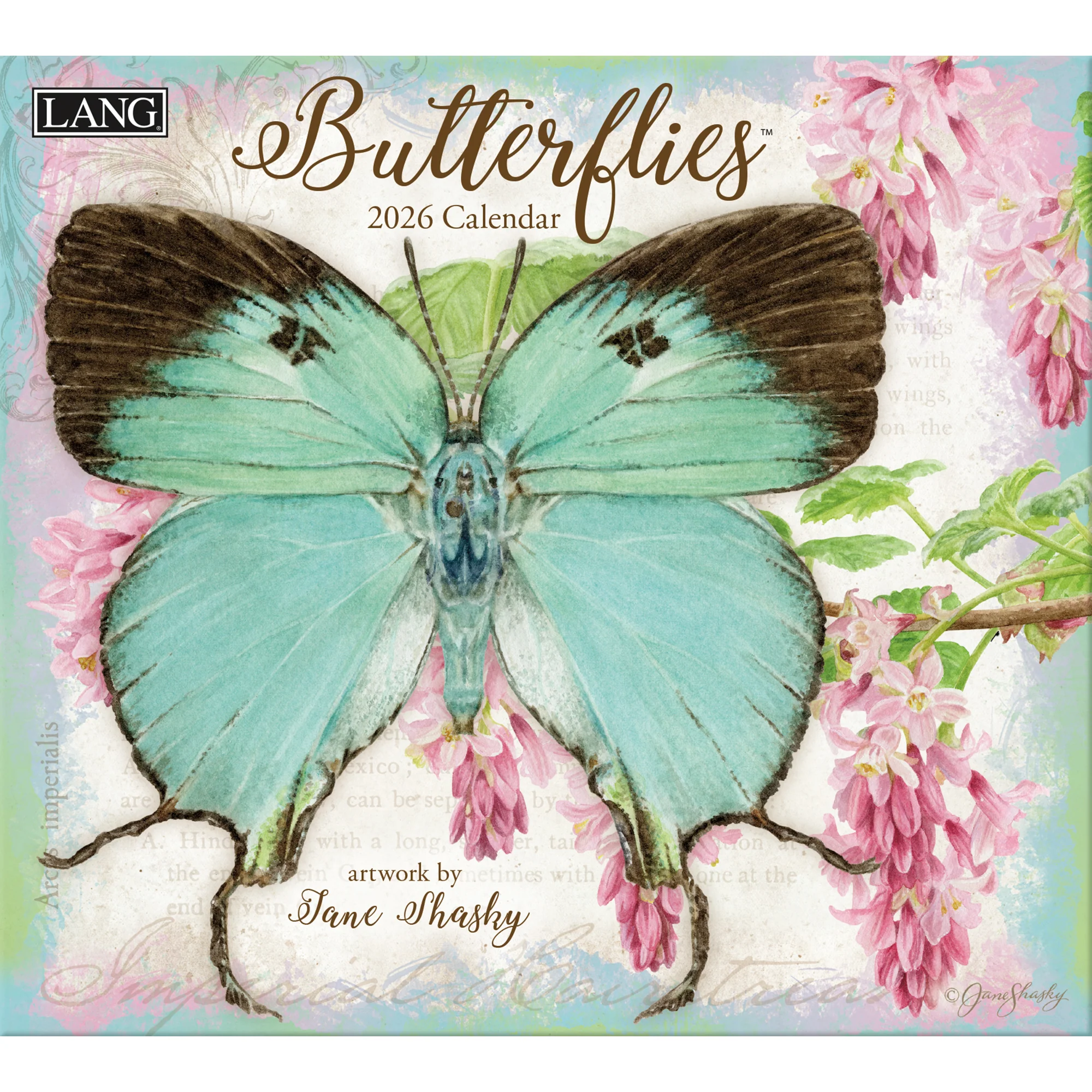 Calendrier mural Butterflies 2026 – Lang – La Galerie Coccinelle